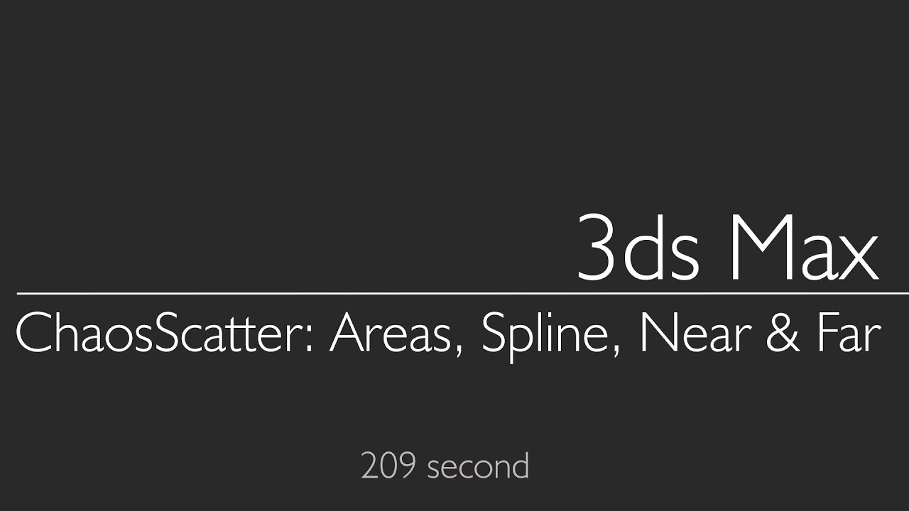 3ds Max 2023: Vray Scatter -- ChaosScatter, Areas, Spline, Near & Far - YouTube