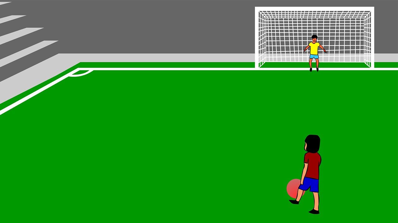 Football shooting animation - YouTube