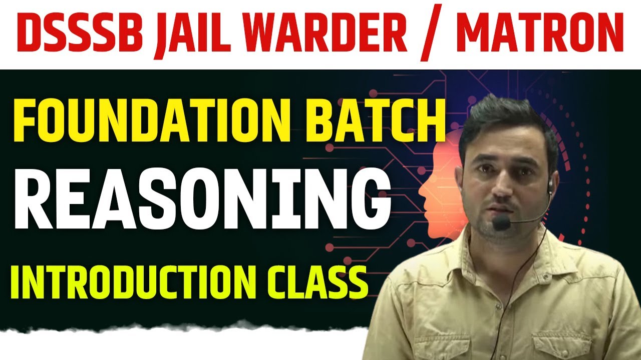 DSSSB JAIL WARDER / MATRON /AS INTRODUCTION REASONING CLASS 1 - YouTube