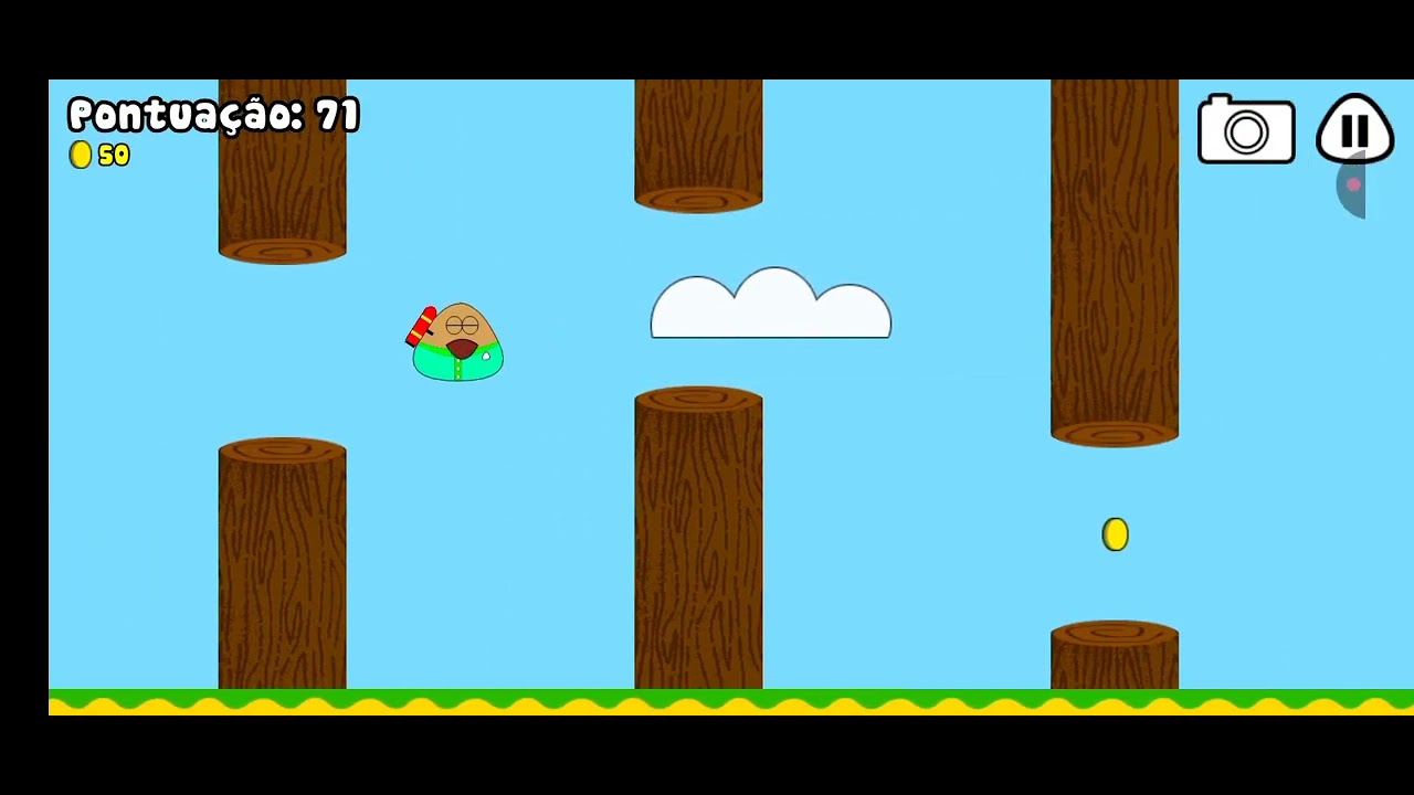 GAMEPLAY DE POU - EU FIZ 122 DO MEU NOVO RECOD DO MINI GAME JET POU DE ...