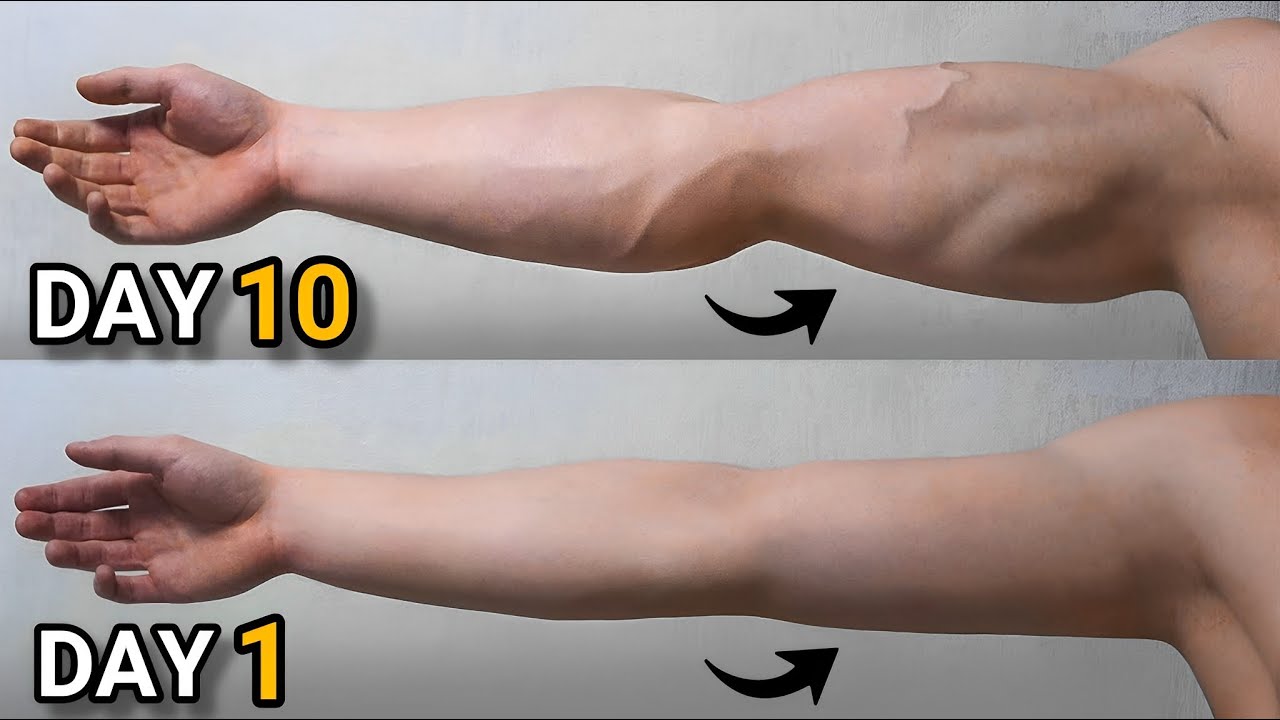 Bigger arm in 2 minutes at home ! | arms workout in 10 days - YouTube
