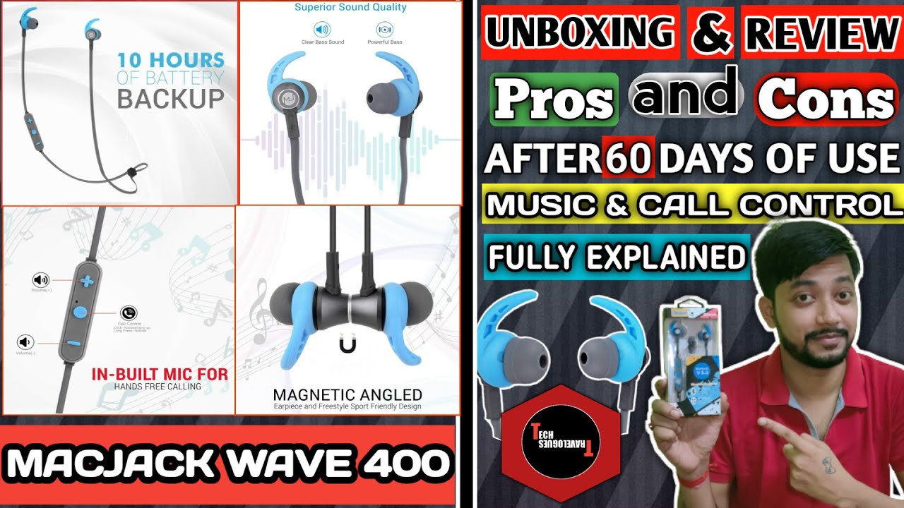 Macjack Wave 400 | Macjack Wave 400 Unboxing and Review | Best Bluetooth Earphone Under 1000 ...