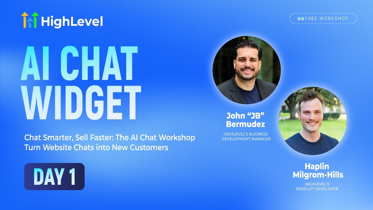 Day 1 - Chat Smarter, Sell Faster: The AI Chat Workshop - YouTube