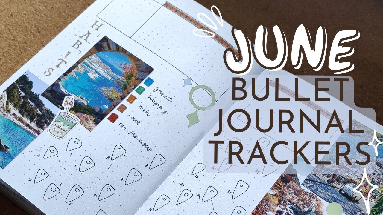 June Trackers | 2023 Bullet Journal Spreads 🤎 - YouTube