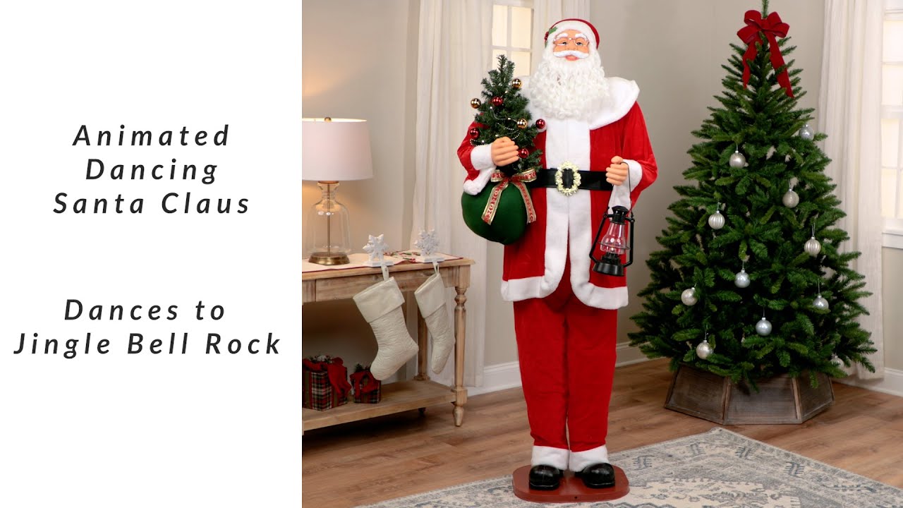 Animated and Musical Commercial Size Dancing Santa Christmas Figure - 6 ...