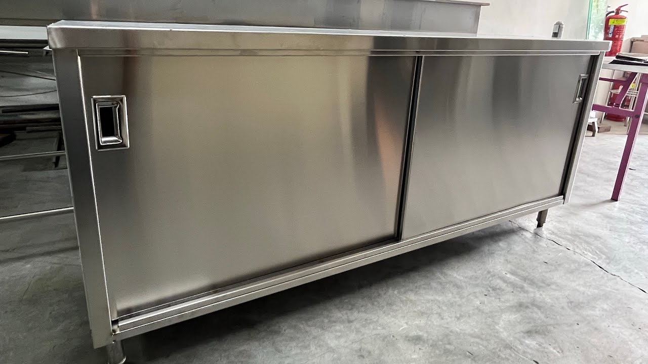 Stainless Steel Cabinet with Sliding Door | Greenland Boutique Hotel ...