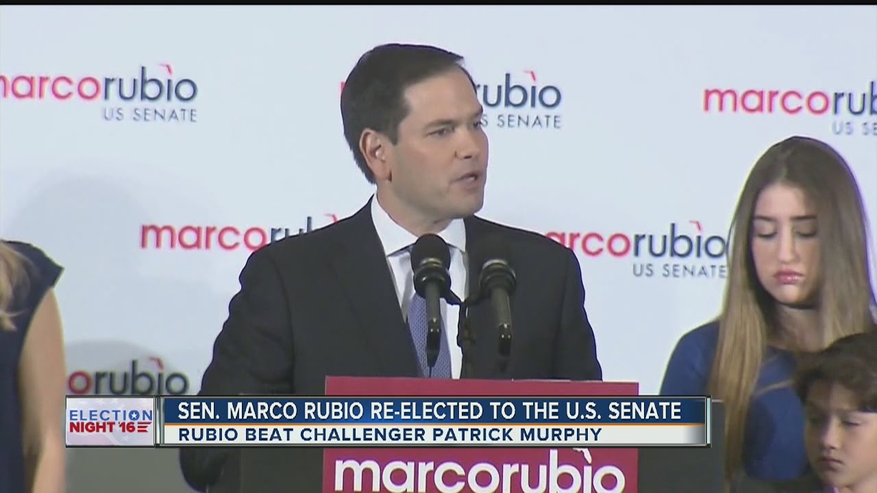 Sen. Marco Rubio re-elected into the U.S. Senate - YouTube