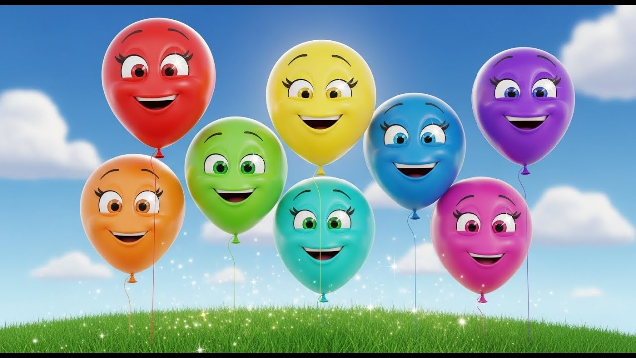 Learn Colors with Rainbow Balloons 🎈 | Fun Colors Song for Kids ...