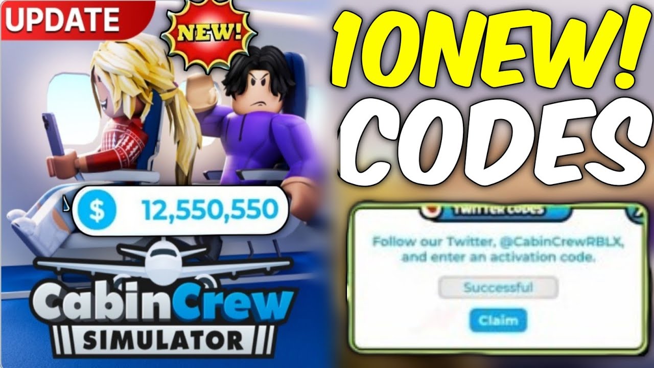 ⚠️ NEW ⚠️ ALL WORKING CODES FOR CABIN CREW SIMULATOR IN 2025!ROBLOX ...