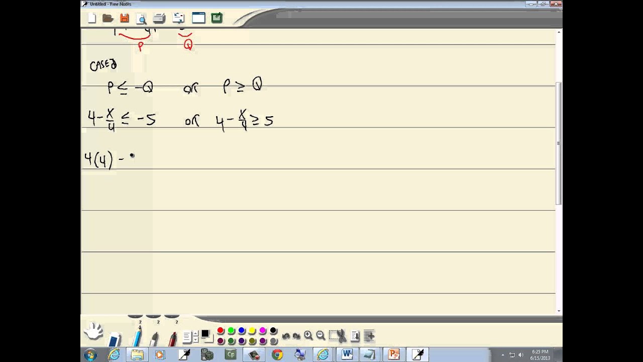 College Algebra Homework - Absolute Value Inequalities - P0197220 - YouTube