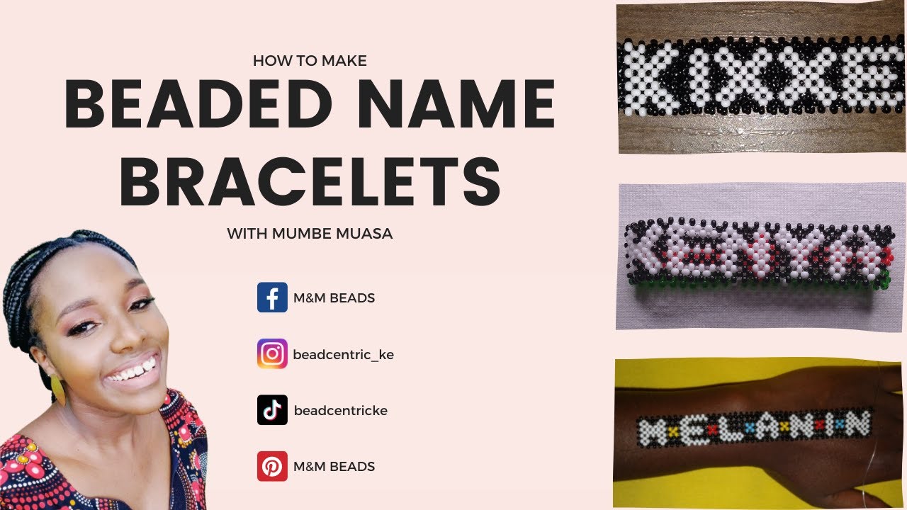 How to bead YOUR NAME on a Bracelet - YouTube