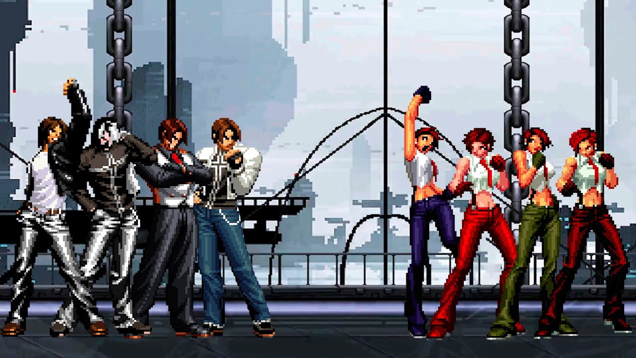 [KOF Mugen] Kyo Kusanagi Team vs Vanessa Team - YouTube