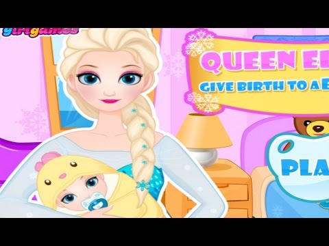 Queen Elsa Give Birth To A Baby Girl - Kids Game - YouTube