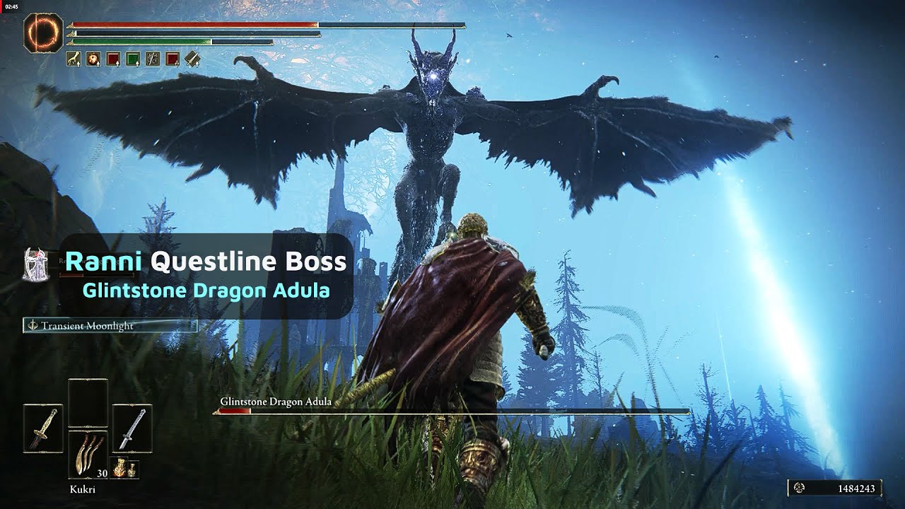 Ranni Questline Boss Glintstone Dragon Adula Get Adula's Moonblade ...