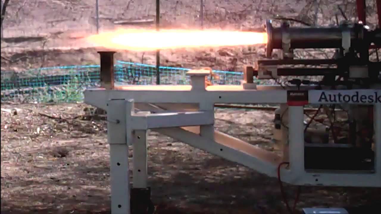 175lb Thrust Hybrid Rocket Motor Test - YouTube