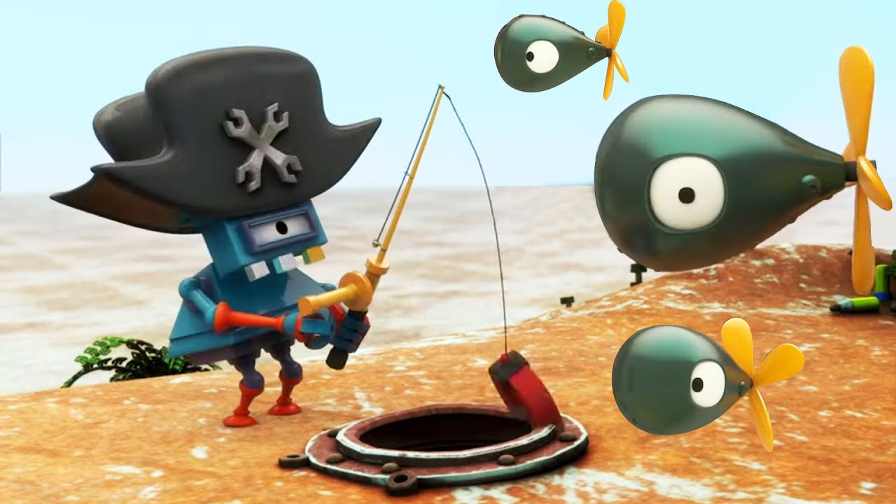 Robot Cartoons For Kids | A Hole Matey| Robotik on HooplaKidz TV - YouTube
