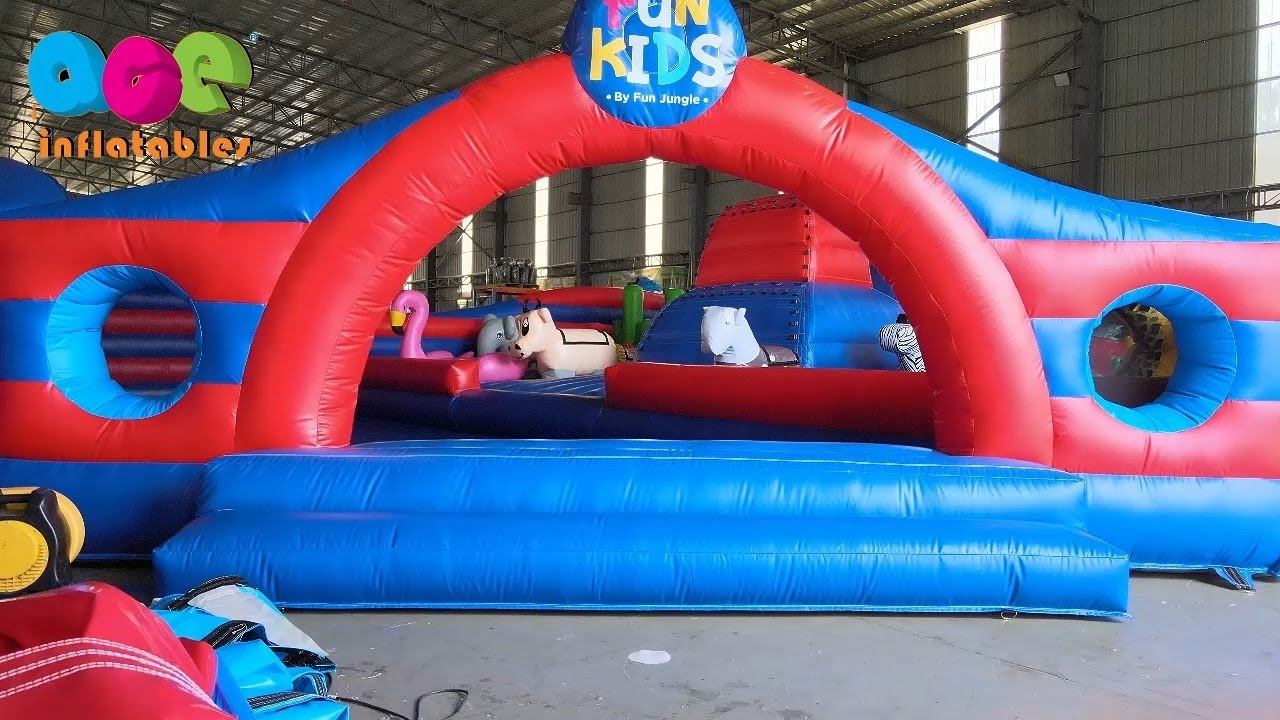 Check out this small inflatable theme park just completed in Ace ...