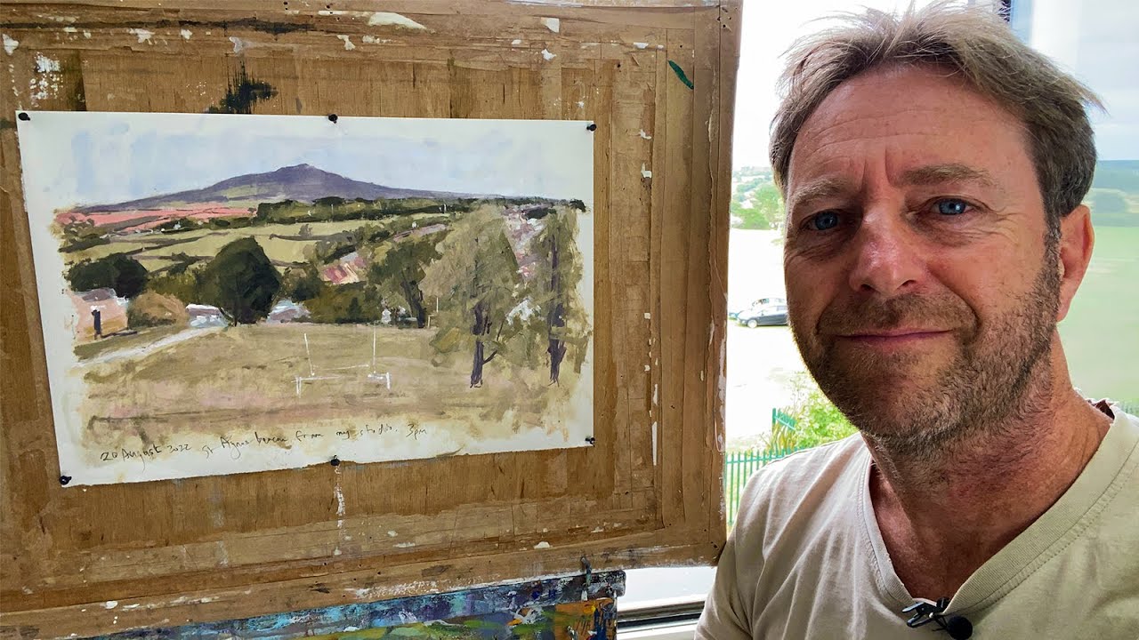 Painting a Landscape study using the Zorn Palette on Newsprint Paper ...