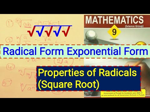 Difference between Radical Form and Exponential Form // Properties of ...