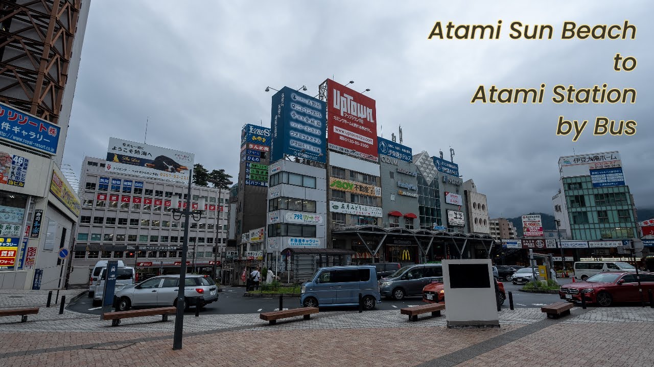 [4K Japan] Atami Sun Beach to Atami Station by Bus - YouTube