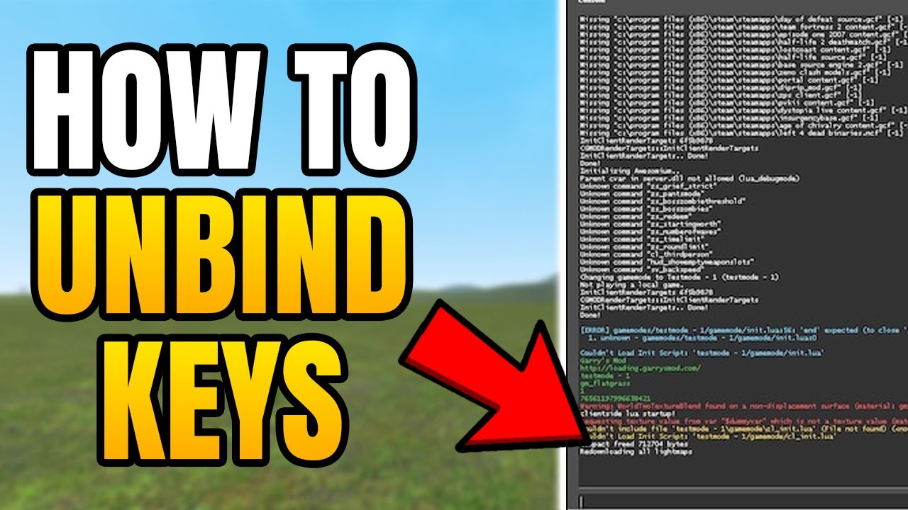 GMod - How To Unbind Keys | Unbind And Clear Console Commands Easily In ...