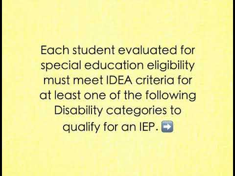 The 13 IDEA Disability Categories - YouTube