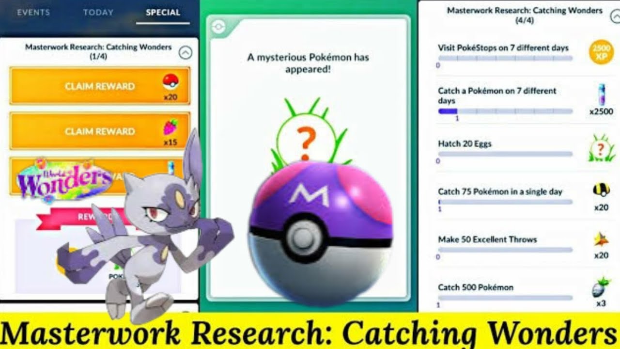Get Master ball from this research || Masterwork Research pokemon go # ...