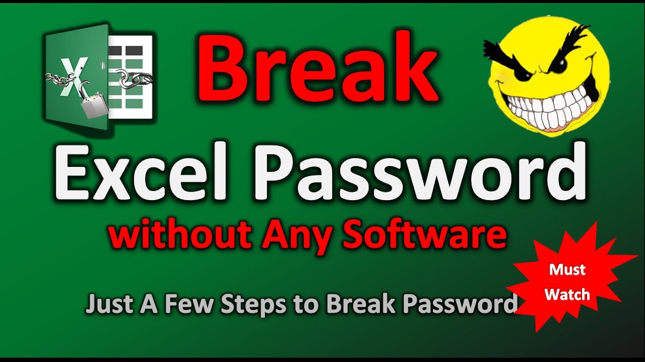 How To Remove Break Forgotten Excel Password No Software Required YouTube How To Remove Break Forgotten Excel Password No Software Required YouTube