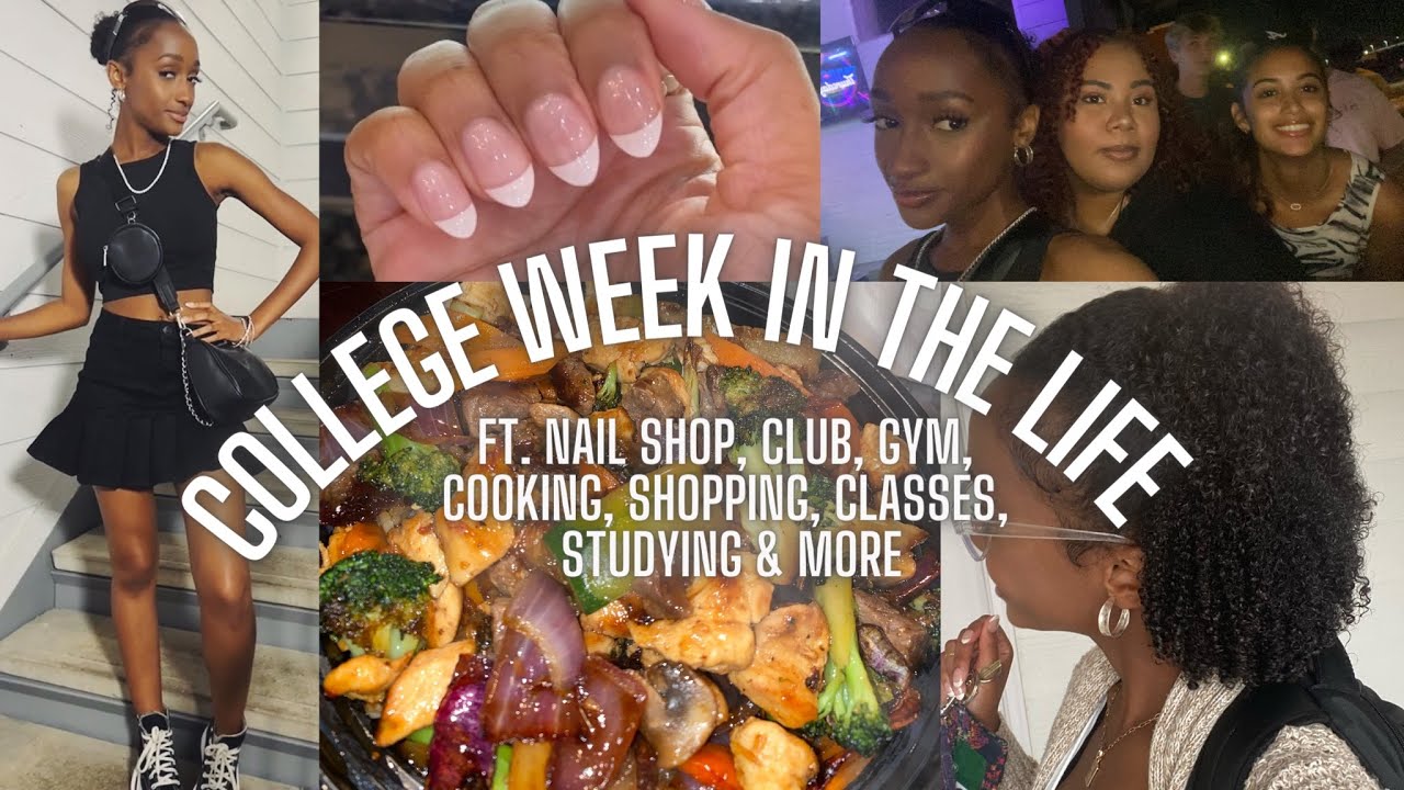 College Week In The Life Vlog Ep.3: Nails, Club, Gym, Studying, Berry ...