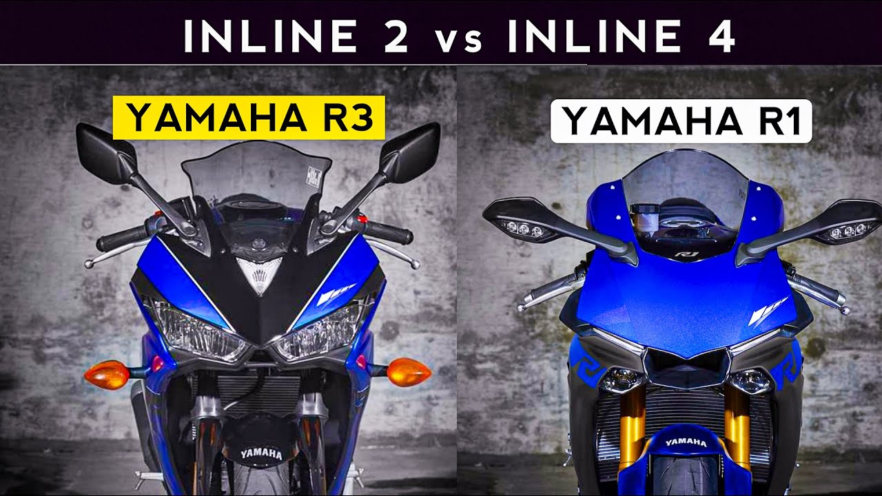 Yamaha YZF R3 vs Yamaha YZF r1 | Inline 2 vs Inline 4 | Rishav Arya ...