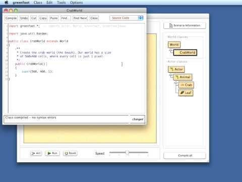 Greenfoot: Initialising the world (Part 1 of 2) - YouTube