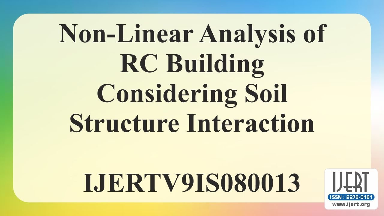 Non-Linear Analysis of RC Building Considering Soil Structure ...