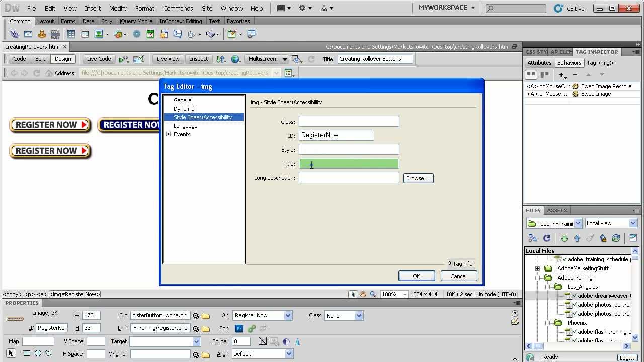 Dreamweaver Training Tutorial Rollover Images Dreamweaver Training Dreamweaver Training Tutorial Rollover Images Dreamweaver Training