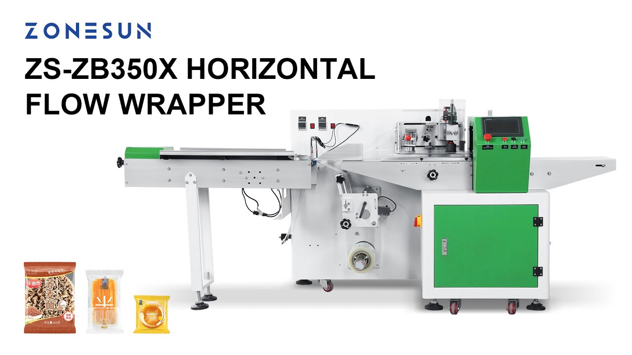 How To Use ZS-ZB350X Horizontal Flow Wrapping Machine - YouTube