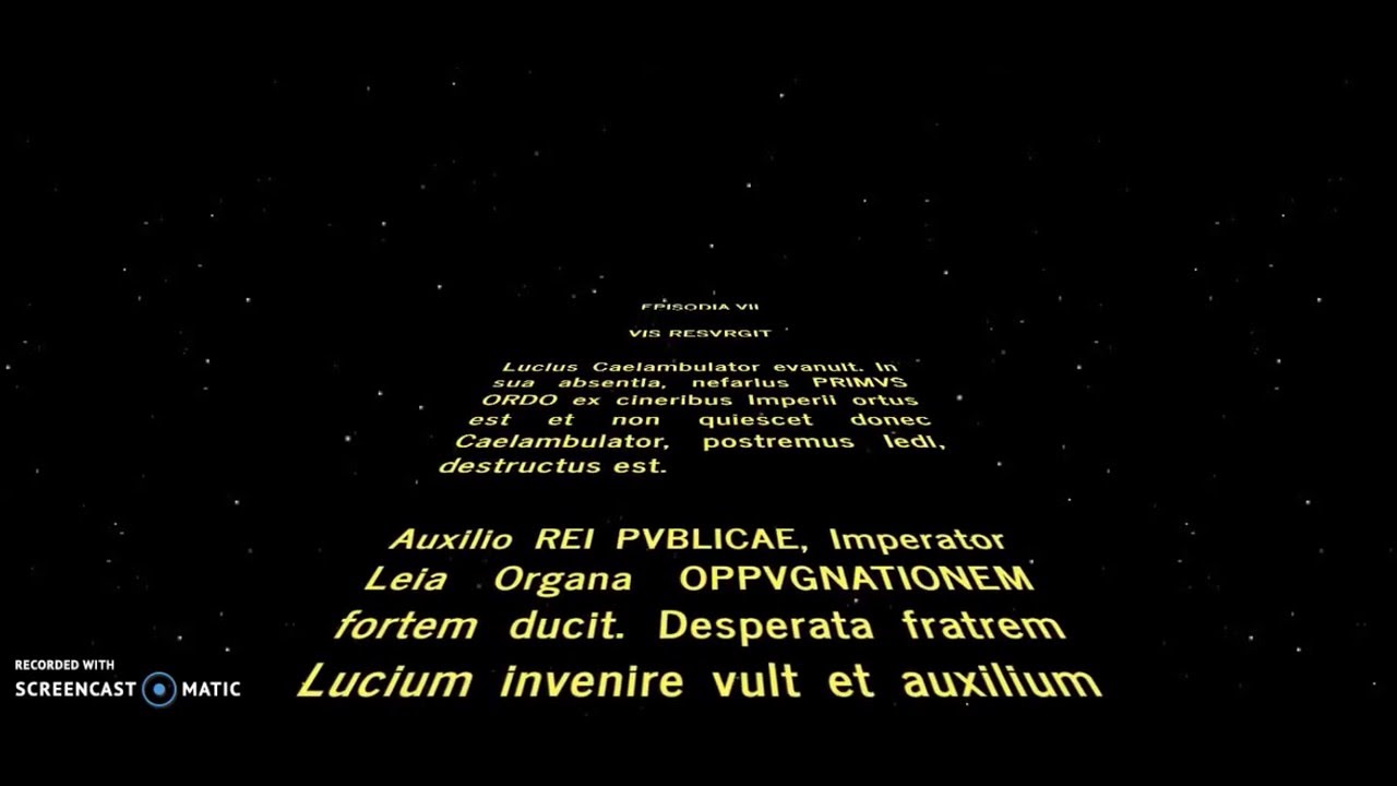 Star Wars (The Force Awakens) Intro in Latin - YouTube