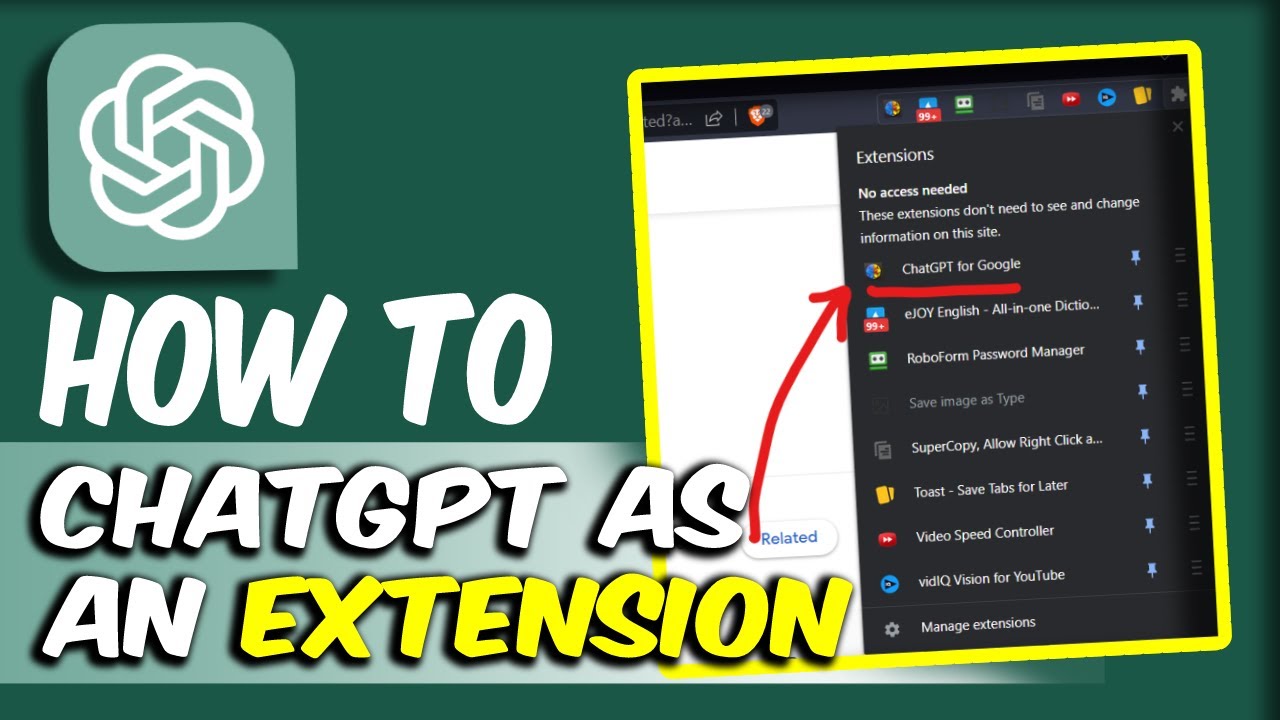 How To Add Chatgpt As An Extension - Tutorial For Beginners - YouTube