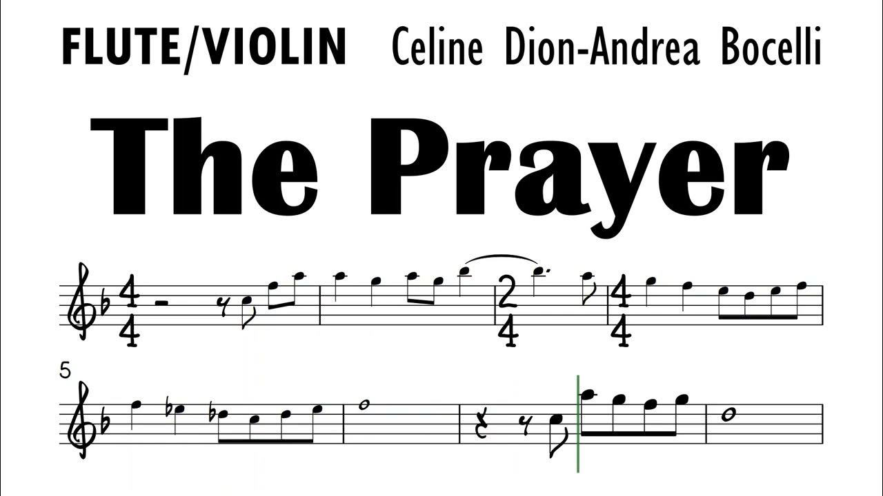 The Prayer Flute Violin Sheet Music Backing Track Play Along Partitura ...