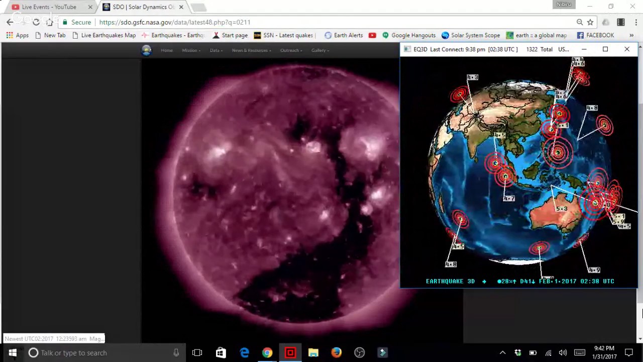 "LIVE STREAM" CORONAL HOLE & 3-D EARTHQUAKE TRACKER - YouTube