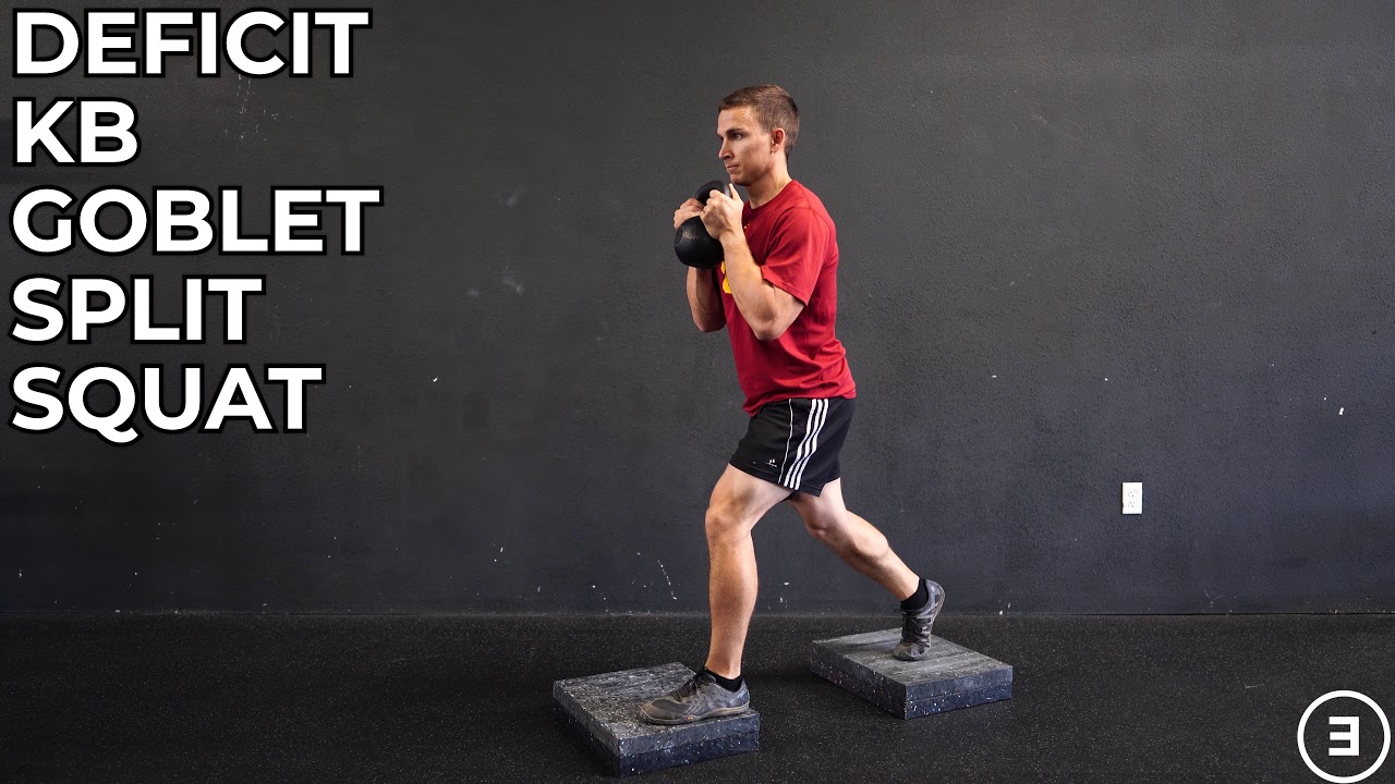 Deficit Kettlebell Goblet Split Squat - YouTube
