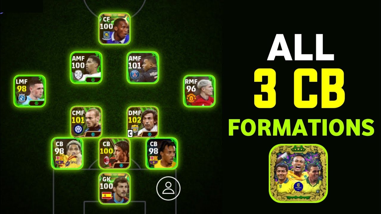 All 3 CB Formations In eFootball 2024 Mobile v3.3.1 🔥 | How To Get ...