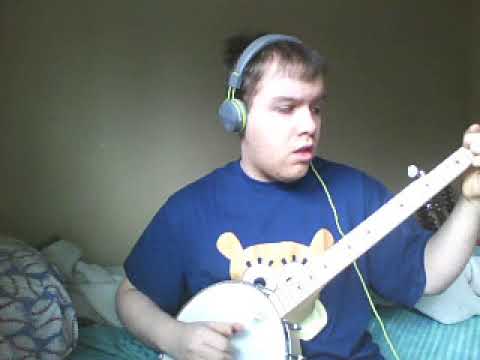 I Play My 1st Open Back Banjo With My Sandy Cheeks Navy Shirt On - YouTube