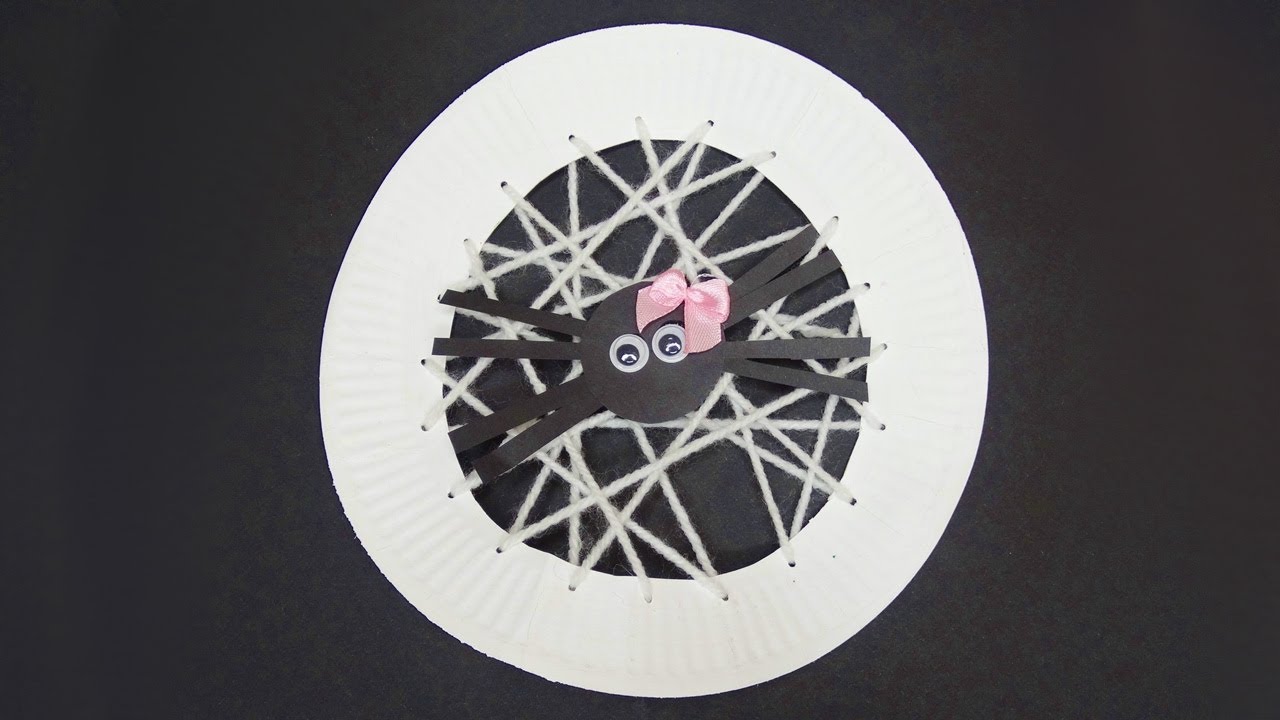 DIY Halloween Spiders Web | How to Make a Spooky Decoration | Wool ...