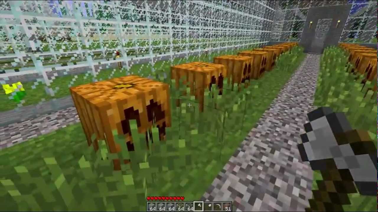 Minecraft: How to make Hedges and Green Houses Gardens - YouTube
