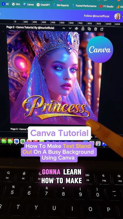 Canva Tutorial - How To Make Text Pop On A Busy Background Using Canva! - YouTube