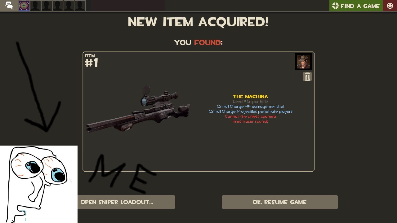 I Unlocking "The Machina" from Sniper in TF2!! - YouTube