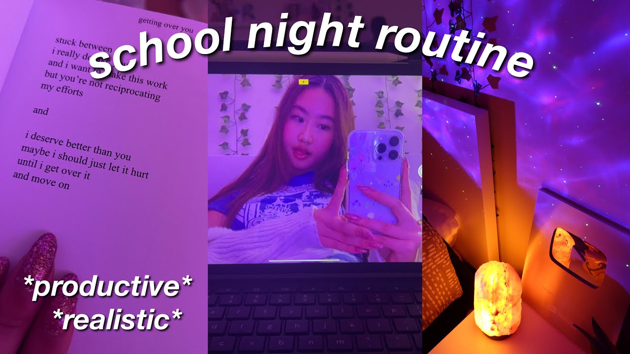 my REAL SCHOOL NIGHT ROUTINE *productive* - YouTube
