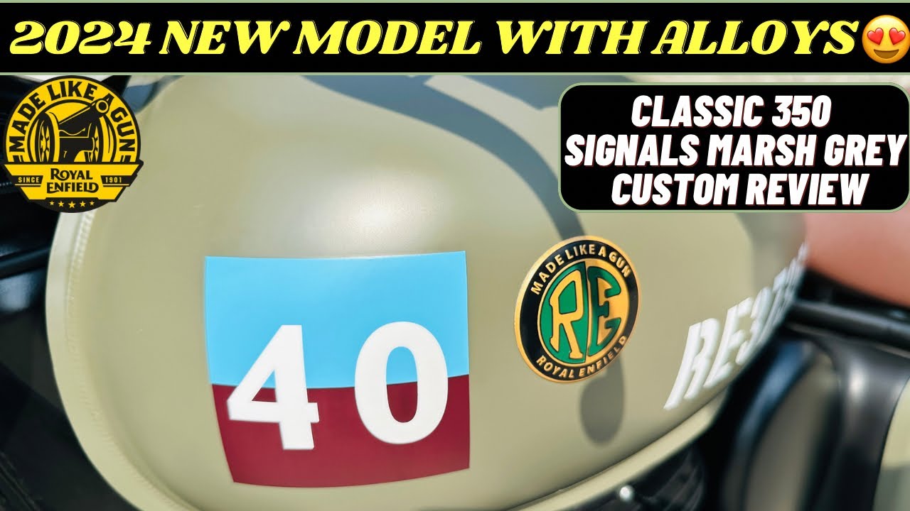 2024 Royal Enfield Classic 350 Signals Marsh Grey Custom Review In ...