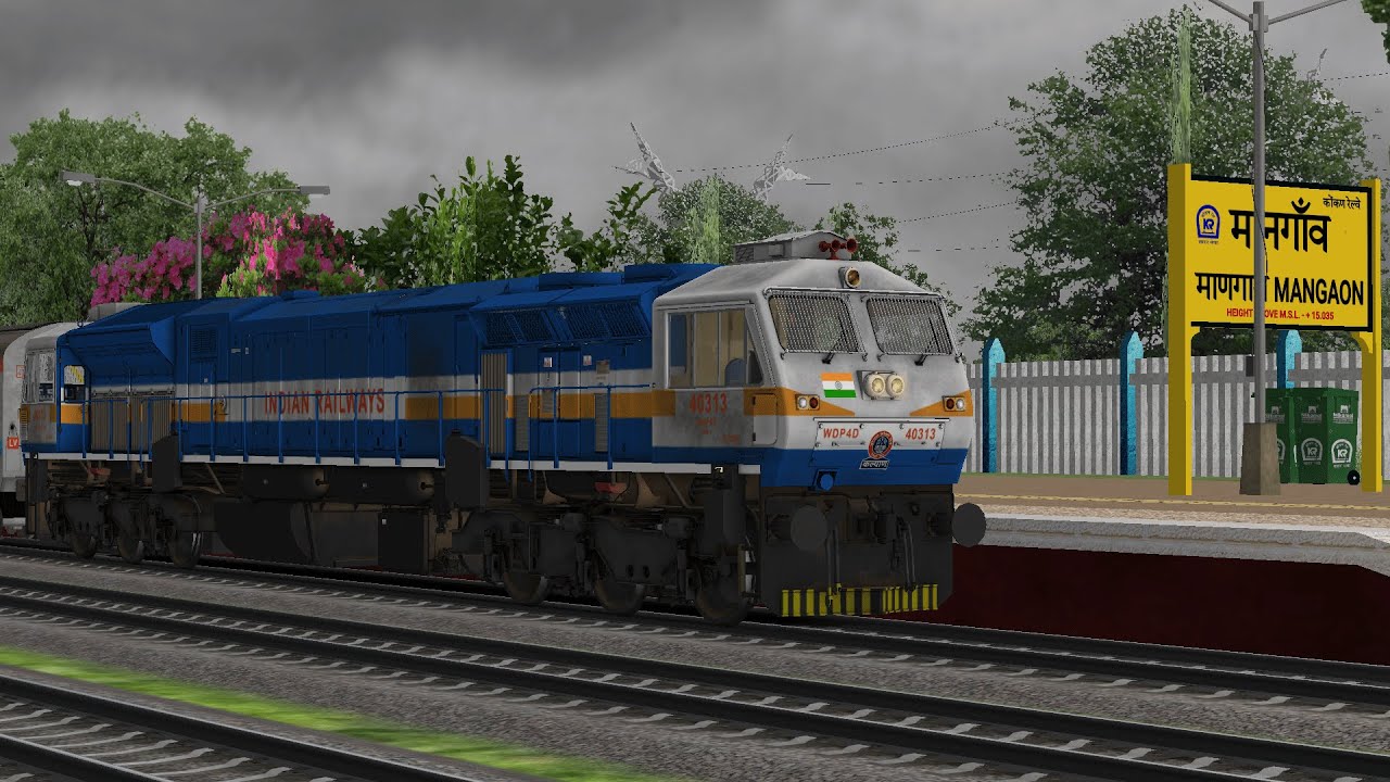 10103-Mandovi Express in Beautiful Konkan Railway || IR-MSTS || Open ...