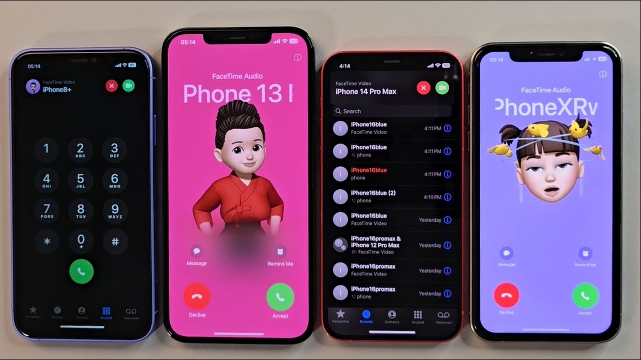 iPhone 16 iPhone 13 ProMax iPhone 12 iPhone 16 Pro FaceTime Incoming ...
