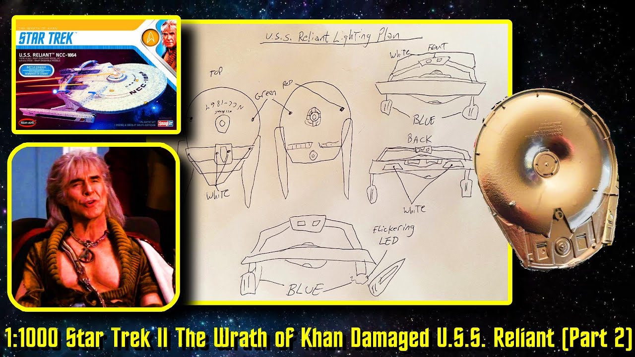 Star Trek II The Wrath of Khan Damaged USS Reliant Build with Lights ...